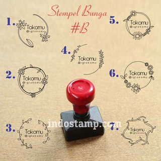 Jual stempel bunga flower desain logo fashion beauty toko flash ...