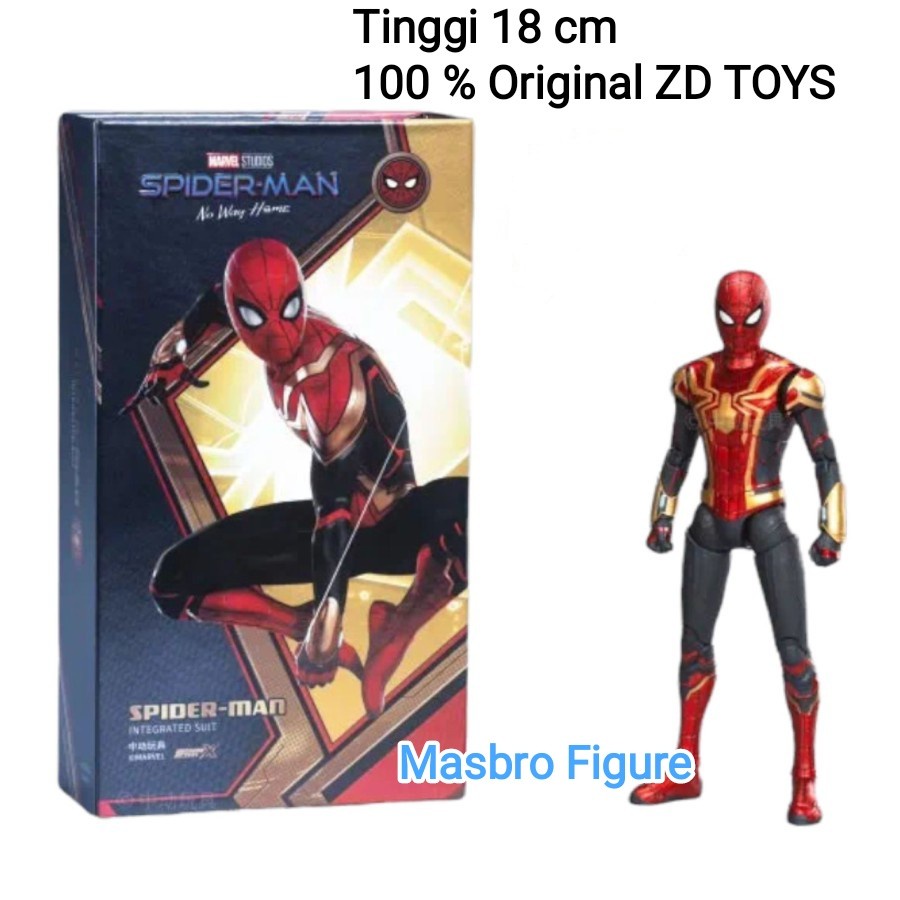 Jual Zd Toys Spider-Man No Way Home Spider-Man Black Integrated Suit ...