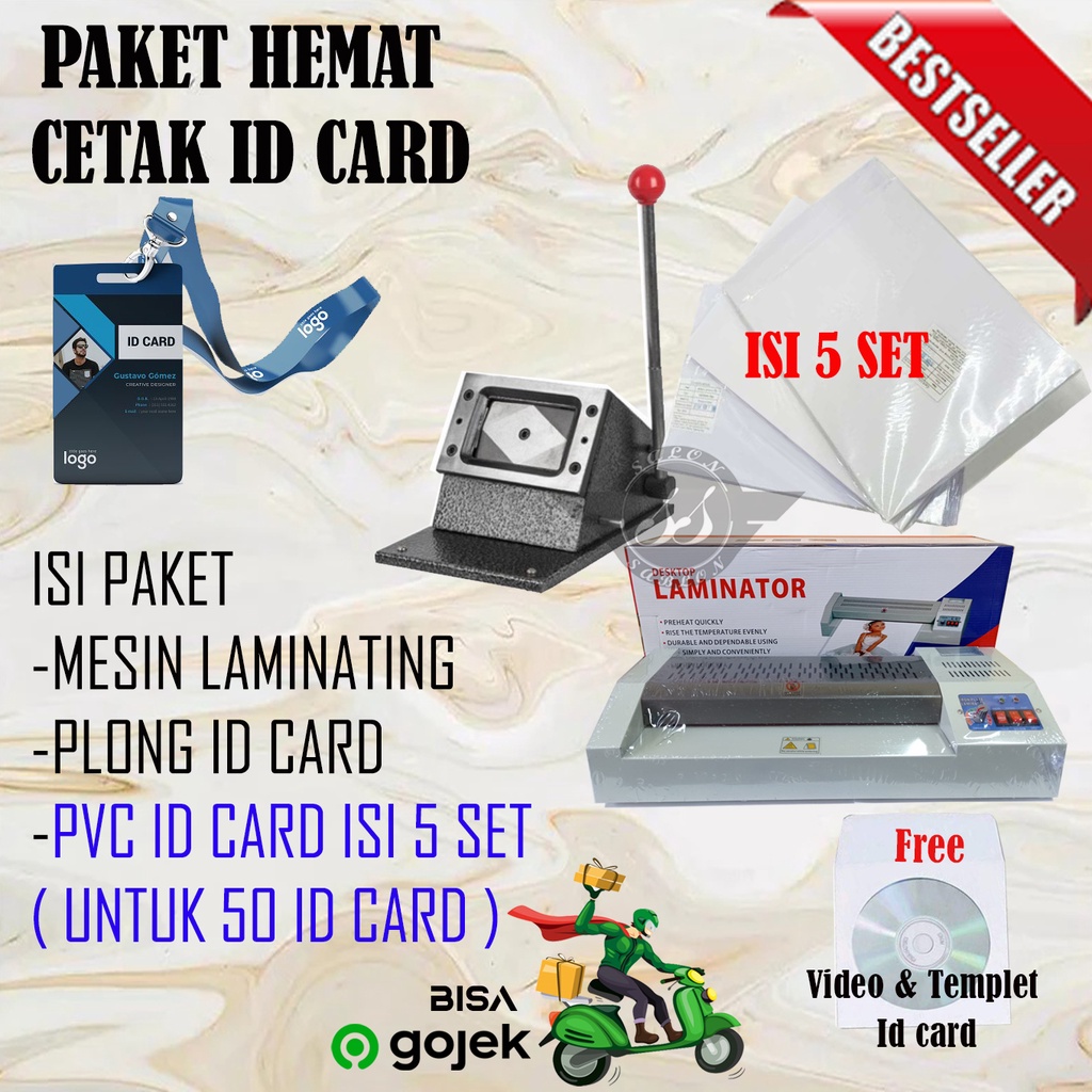 Jual Paket Cetak ID Card Manual (Laminating, Plong / Pemotong ...