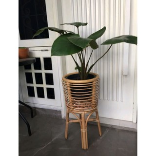 Jual STANDING POT ROTAN 55cm / TEMPAT POT BUNGA & TANAMAN DARI ROTAN ...