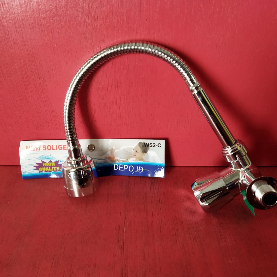 Jual SOLIGEN KRAN ANGSA PLEXIBLE WS2 CHROME | Shopee Indonesia