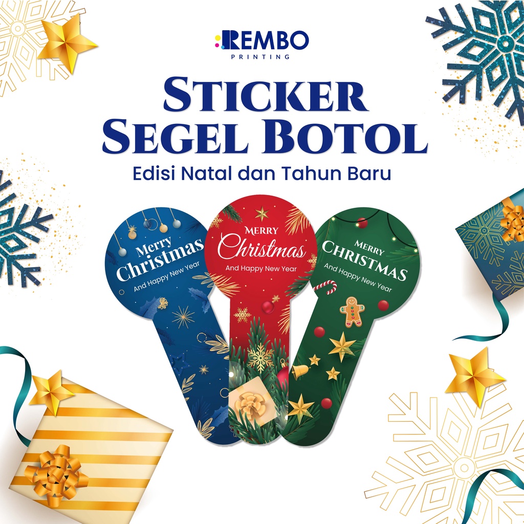 Jual Sticker Segel Label Spesial Natal Tahun Baru/Stiker Toples Kue ...