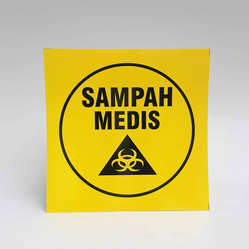 Jual Stiker Sampah Medis (Vinyl), Stiker Tempat Sampah Medis, Laminasi ...