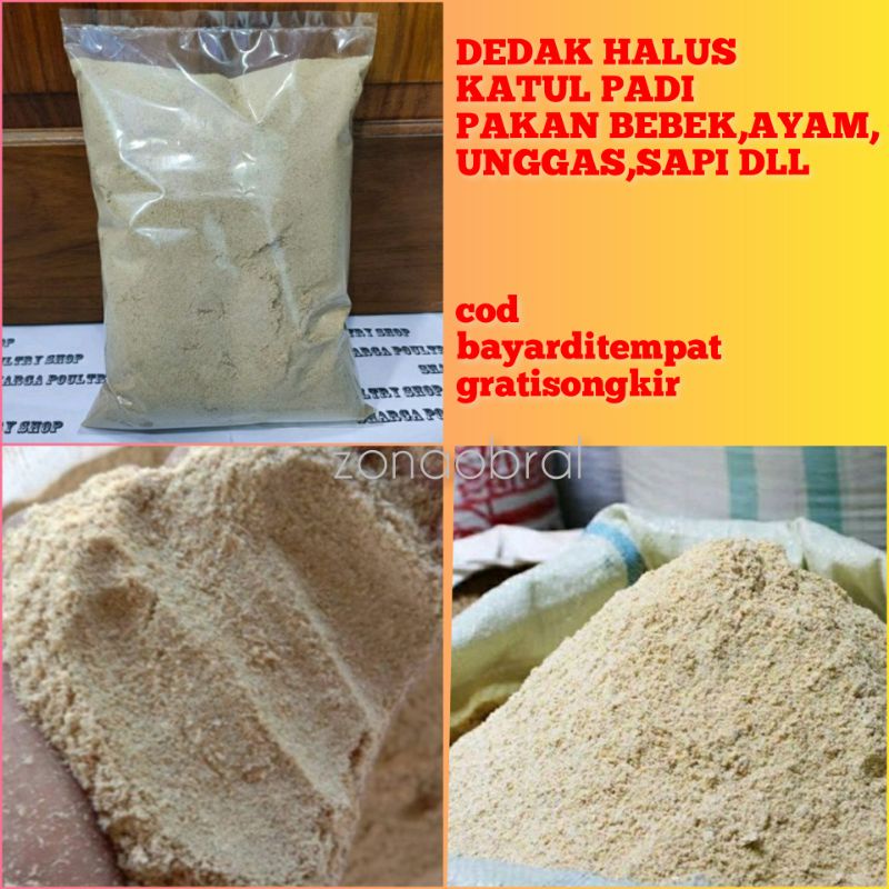Jual BEKATUL PADI DEDAK HALUS KATUL SUPER PAKAN AYAM KEMASAN 1KG MURAH ...