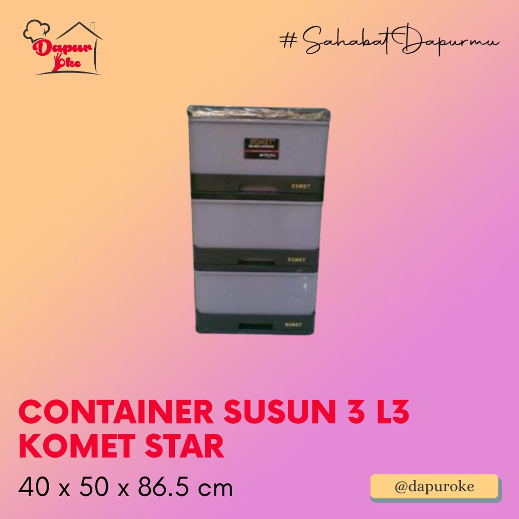 Jual Container Susun 3 L3 Komet Star / Lemari Baju | Shopee Indonesia