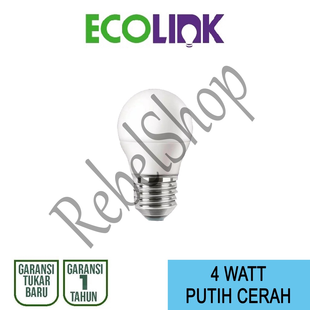 Jual Lampu LED Mini Ecolink Bohlam Bulb 4 Watt Putih (4W 4W 4Watt ...