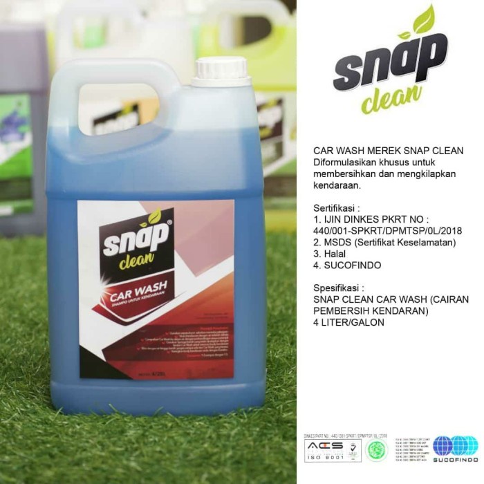 Jual Sampo mobil / Sampo Motor Snap Clean isi 4 Liter | Shopee Indonesia