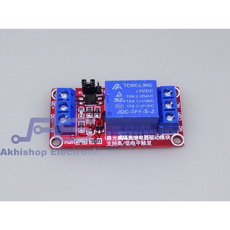 Jual 1 Channel Relay Module 24V Supports High and Low Trigger | Shopee ...