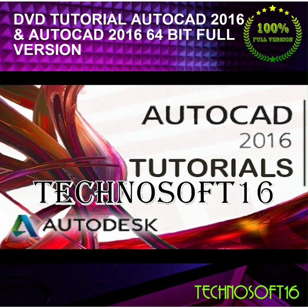 Jual DVD TUTORIAL AUTOCAD 2016 & AUTOCAD 2016 64 BIT FULL VERSION (2 ...