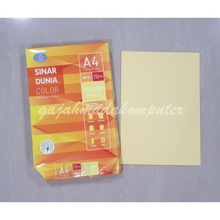 Kertas HVS WARNA 20 lembar Merah Pink Kuning A4 70 gr 70 gsm SIDU 20 ...