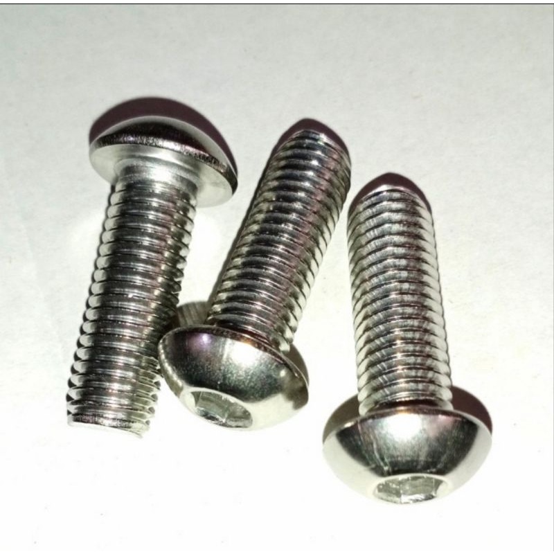Jual BAUT BUTTON L M10 x 20 Baut Button 10x20 Kunci L 6 Baut M10 STAINLESS STEEL SS304 | Shopee ...