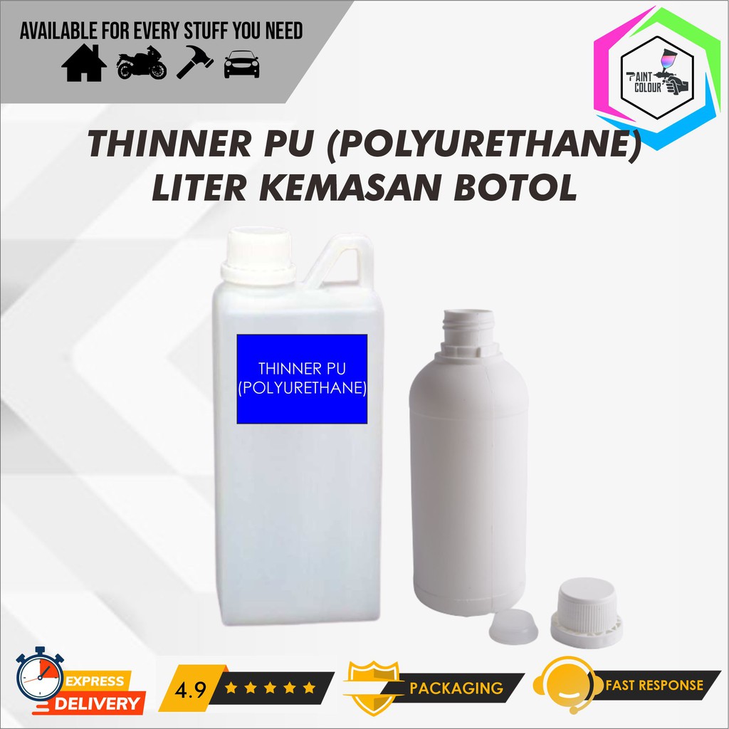 Jual Thinner PU (Polyurethane) Liter Ecer Kemasan Botol Indonesia|Shopee Indonesia