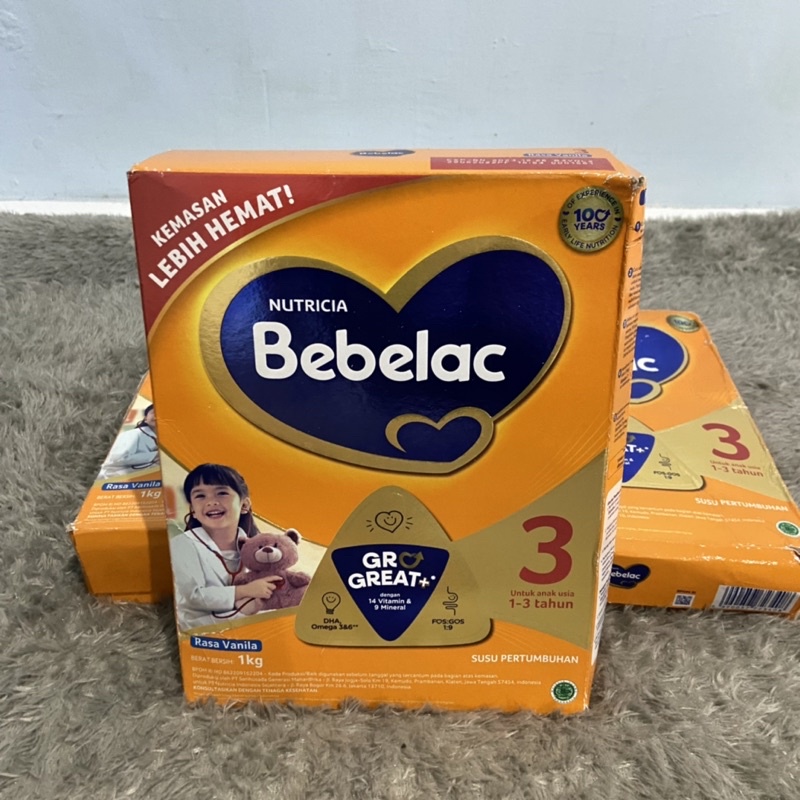 Jual Bebelac 3 1000 gr 1 kg 1000gr 1kg (Kemasan Rejct Toko) | Shopee ...