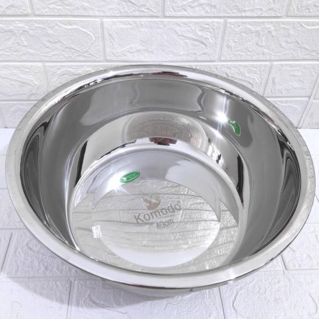 Jual BASKOM STAINLESS KOMODO UKURAN 40 CM BASKOM TINGGI MIXING BOWL ...