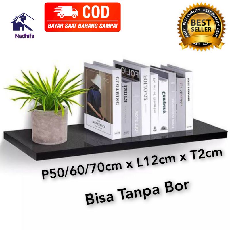 Jual Ambalan Dinding Minimalis (1pcs) P50/60/70cm x L12cm x T2cm ...