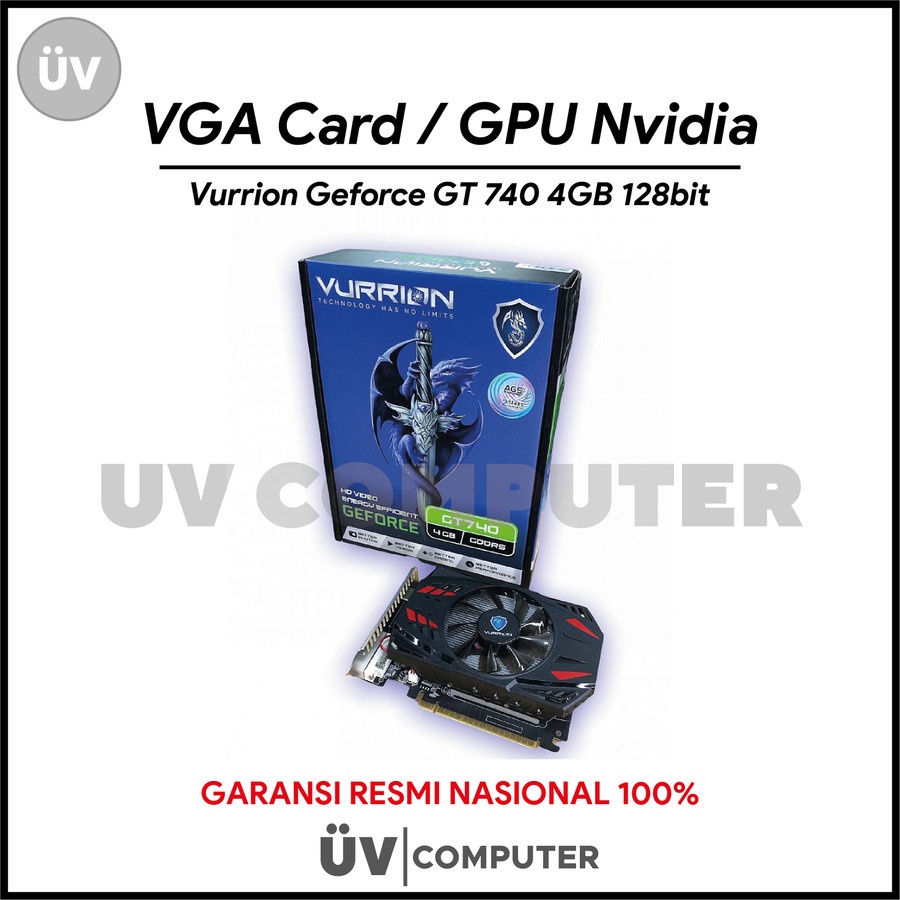 Jual VGA Card Nvidia Vurrion Geforce GT 740 4GB DDR5 128bit Garansi Resmi | Shopee Indonesia