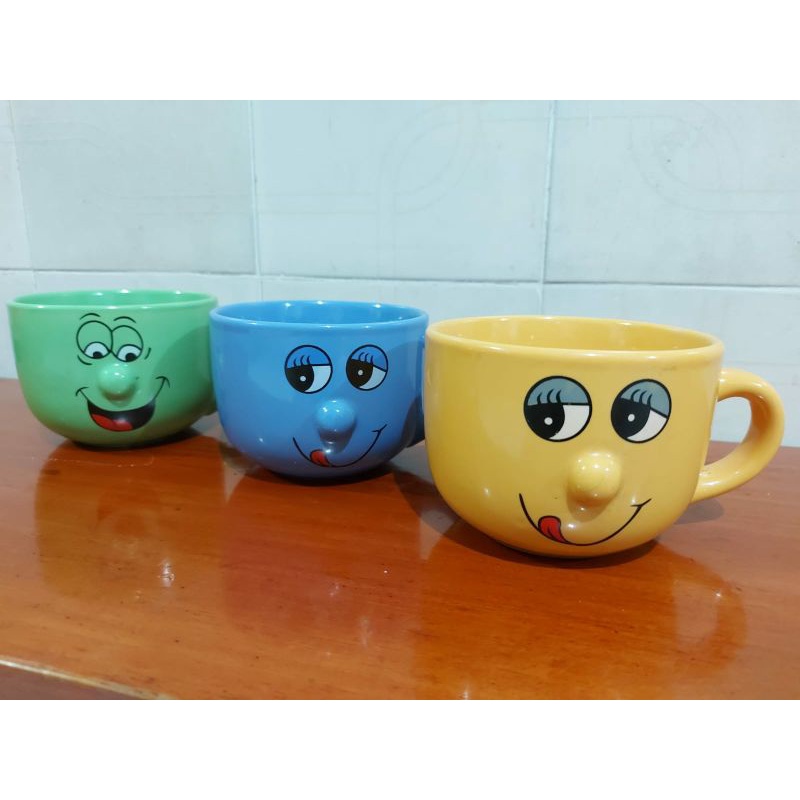 Jual 1 SET ISI 3 PCS GELAS BELING BAGUS & UNIK, WARNA HIJAU, BIRU ...