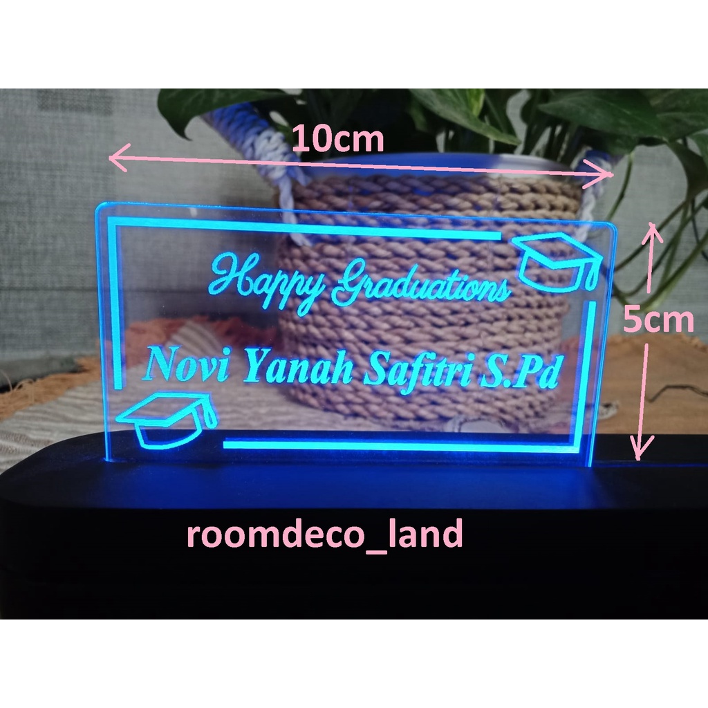 Jual LAMPU AKRILIK WISUDA/LED ACRYLIC/LAMPU TIDUR | Shopee Indonesia