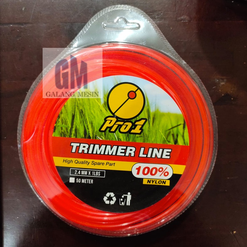 Jual Pro1 Senar Potong Rumput Tali Atom 50 m Trimmer Line Sling 50m ...