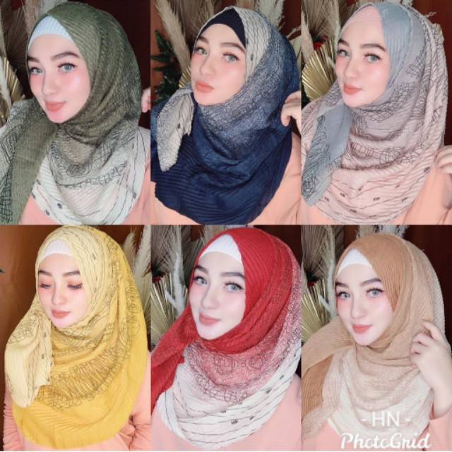 Jual Pashmina plisket mewah Pashmina pesta Pashmina premium | Shopee Indonesia
