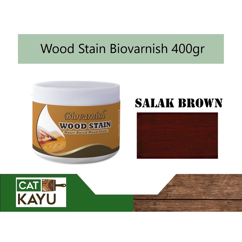 Jual Biovarnish Wood Stain Warna Salak Brown Cat Kayu Pintu Pelarut Air ...