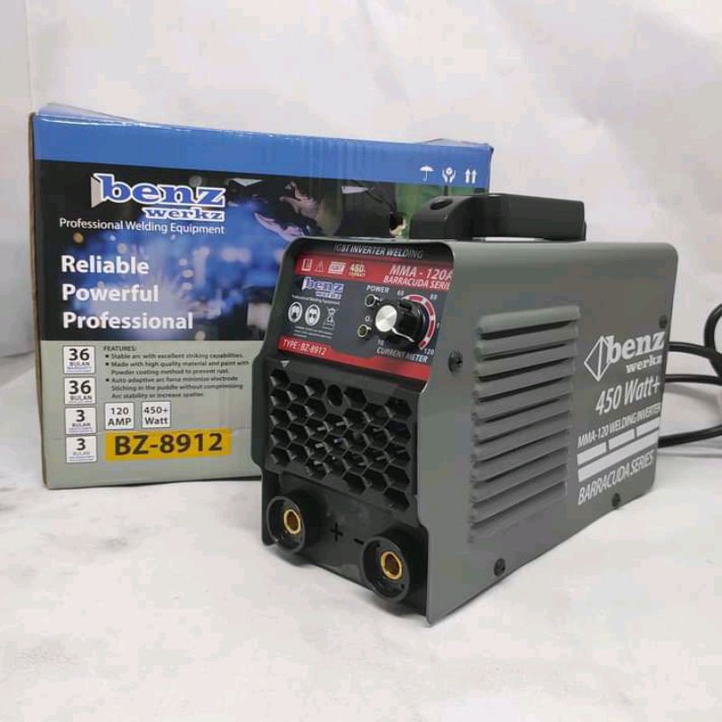 Jual Mesin Las/Trafo/Travo Inverter Listrik 450++ Watt IGBT MMA 120A Benz Werkz Barracuda series ...