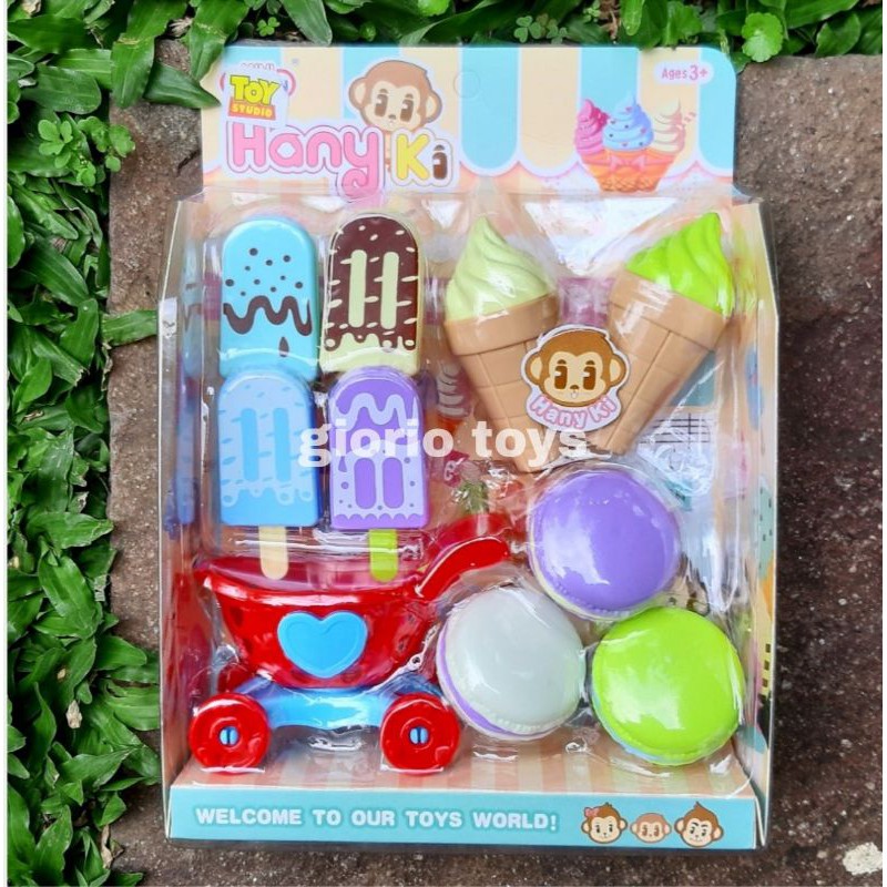 Jual Mainan Ice Cream Dessert Shop Cake Donut Trolley 623-502 Mainan ...
