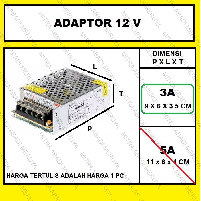 Jual Power Supply 3A Adaptor Switching Led 3A 12V 3 Ampere Trafo 3 Ampere | Shopee Indonesia