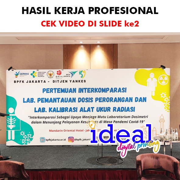 Jual Backdrop seminar Modul 3x6 (500x230cm) virtual webinar portable ...