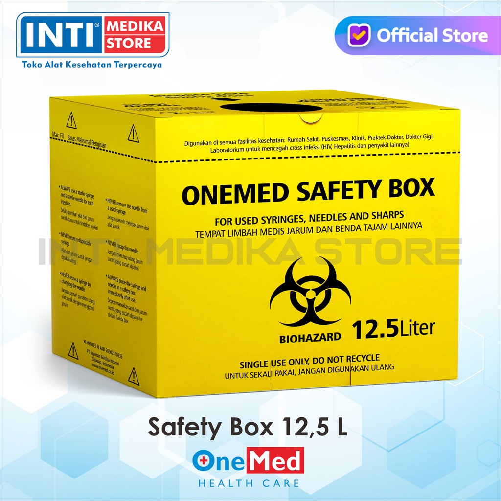 ONEMED - Safety Box 12,5 Liter | Tempat Sampah Medis | Shopee Indonesia