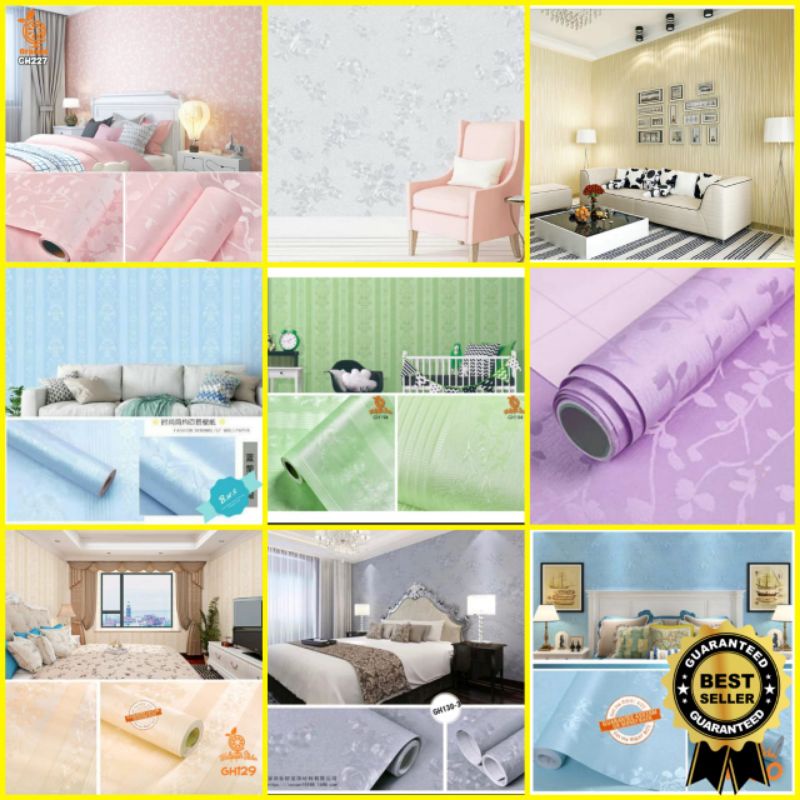 Jual Walpaper Kamar Wallpaper Dinding Kamar Tidur Polos Wallpaper ...