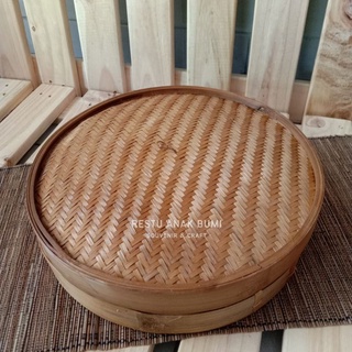 Jual (B251B) Klakat Bambu 40cm Susun 1|Wadah Dimsum|Steamer|Tempat ...