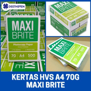Jual KERTAS A4 HVS MAXI BRITE 70 GSM UKURAN A4 70 GR 1RIM Indonesia|Shopee Indonesia