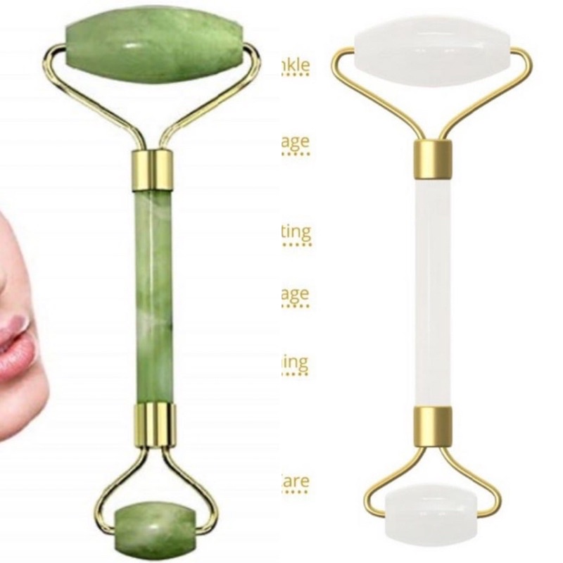 Jual Facial Roller Face Thin Roll Wajah Roller Muka Batu Jade Hijau ...