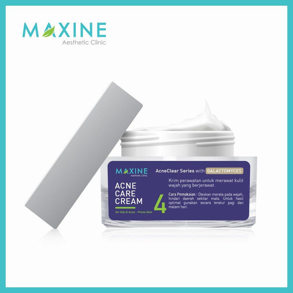 Jual MAXINE ACNE CARE CREAM for Oily & Acne Prone Skin Galactomyces ...
