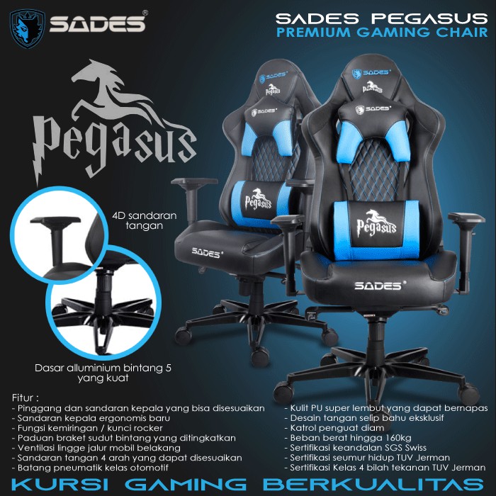 Jual GAMING CHAIR KURSI GAMING BANGKU GAMING GAMER YOUTUBER KURSI ...