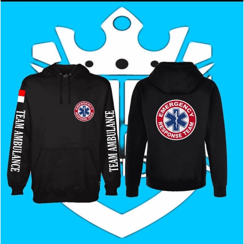 Jual Jaket Hoodie Pria/Wanita Tulisan Logo Relawan Ambulance/Jaket ...
