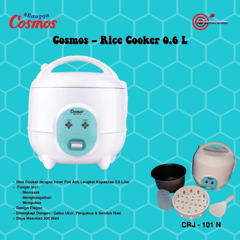 Jual Cosmos Magic Com CRJ-101 N 0.6 Liter / Rice Cooker CRJ 101 N ...