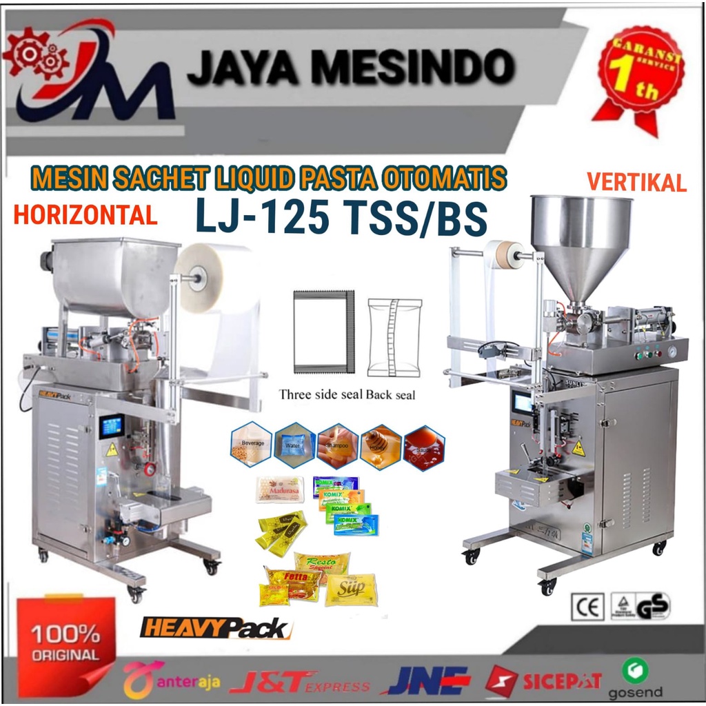 Jual Mesin Packing/Kemas Sachet Otomatis Saos Liquid Pasta LJ-125 HEAVYPACK | Shopee Indonesia