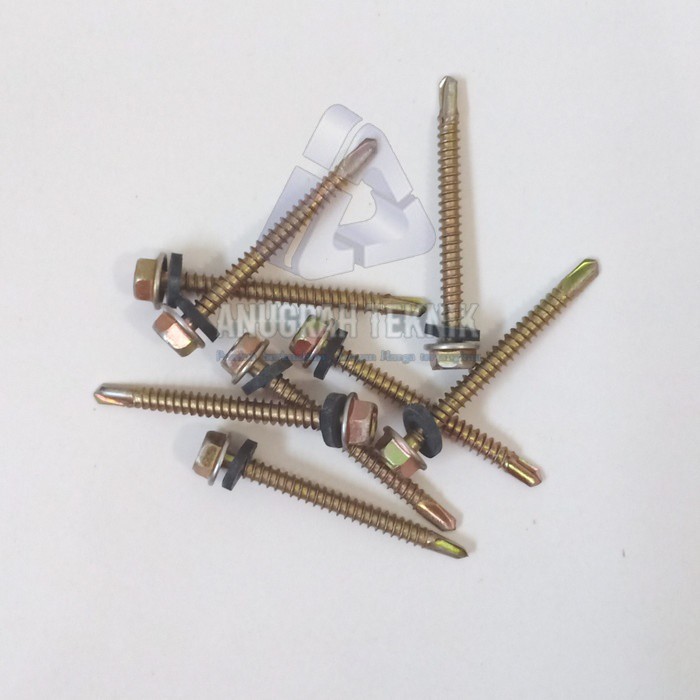 Jual Baut Roofing 5 cm 12X50 Baut Baja Ringan sekrup halus | Shopee ...