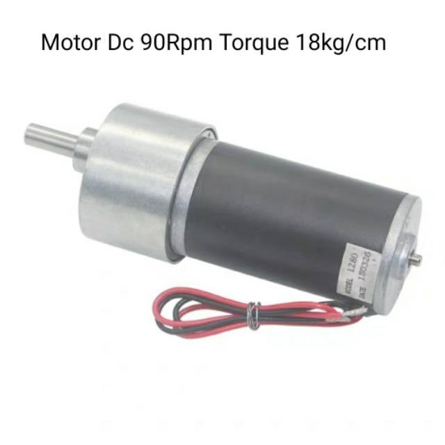 Jual Black Motor Dc 12V /24V 90Rpm Torque 18kg/cm Motor Dc 37GB31ZY ...