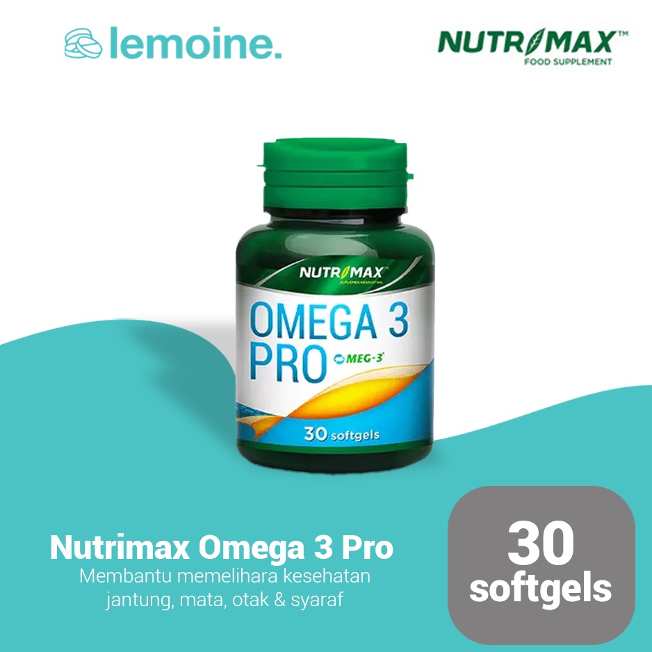 Jual Nutrimax Omega 3 Pro dengan Vitamin E 30 Kapsul | Shopee Indonesia