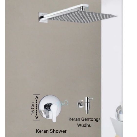 Jual Shower Dinding Cromed Colour, Paket Lengkap Type Tanam 8"-10 ...