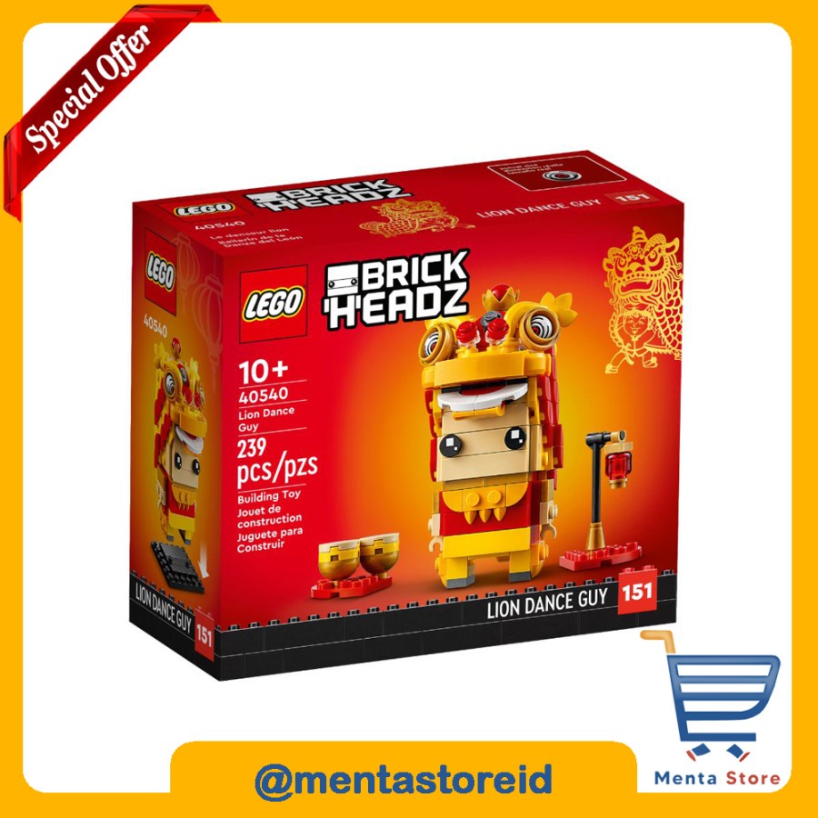 Jual LEGO BrickHeadz 40540 Lion Dance Guy Chinese New Year Barongsai ...