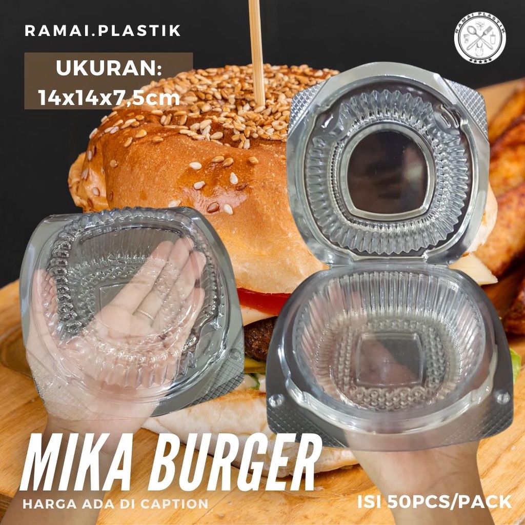Jual Mika bulat/ mika burger isi 50pcs/ pack | Shopee Indonesia