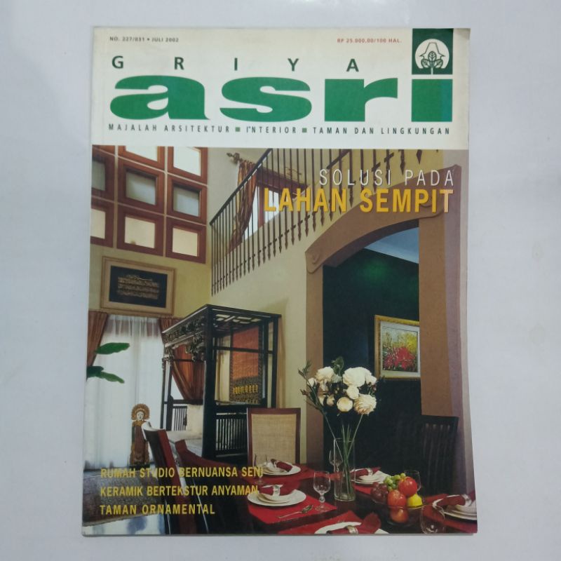 Jual Majalah Griya Asri No.227/031 Juli 2002 (Majalah Arsitektur ...