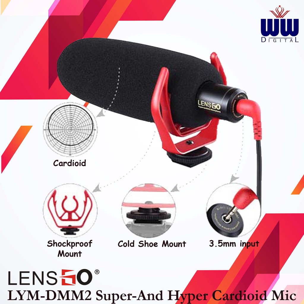 Jual LENSGO LYM-DMM2 Super-And Hyper Cardioid Polar Pattern Microphone ...