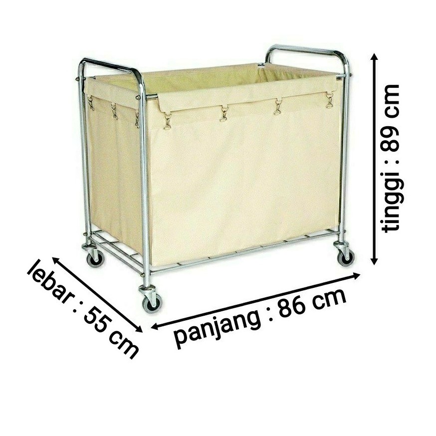 Jual Laundry Trolley Persegi Panjang - Trolley Linen Laundry Rectangle ...