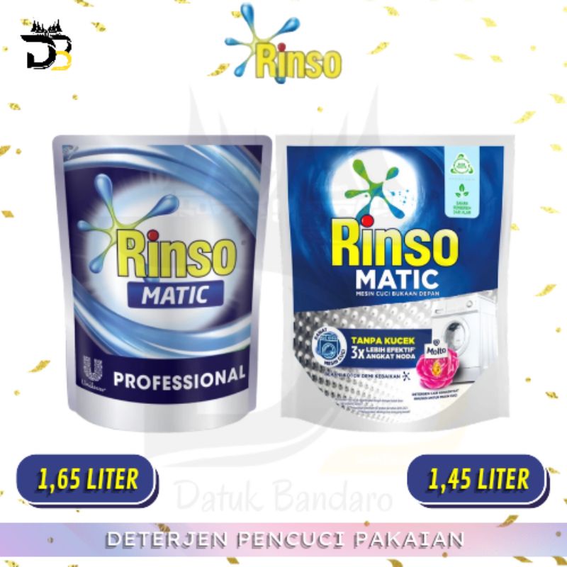 Jual RINSO MATIC PROFESIONAL 1.65 L DETERGEN CAIR LAUNDRY KILOAN 1,65 LITER | Shopee Indonesia
