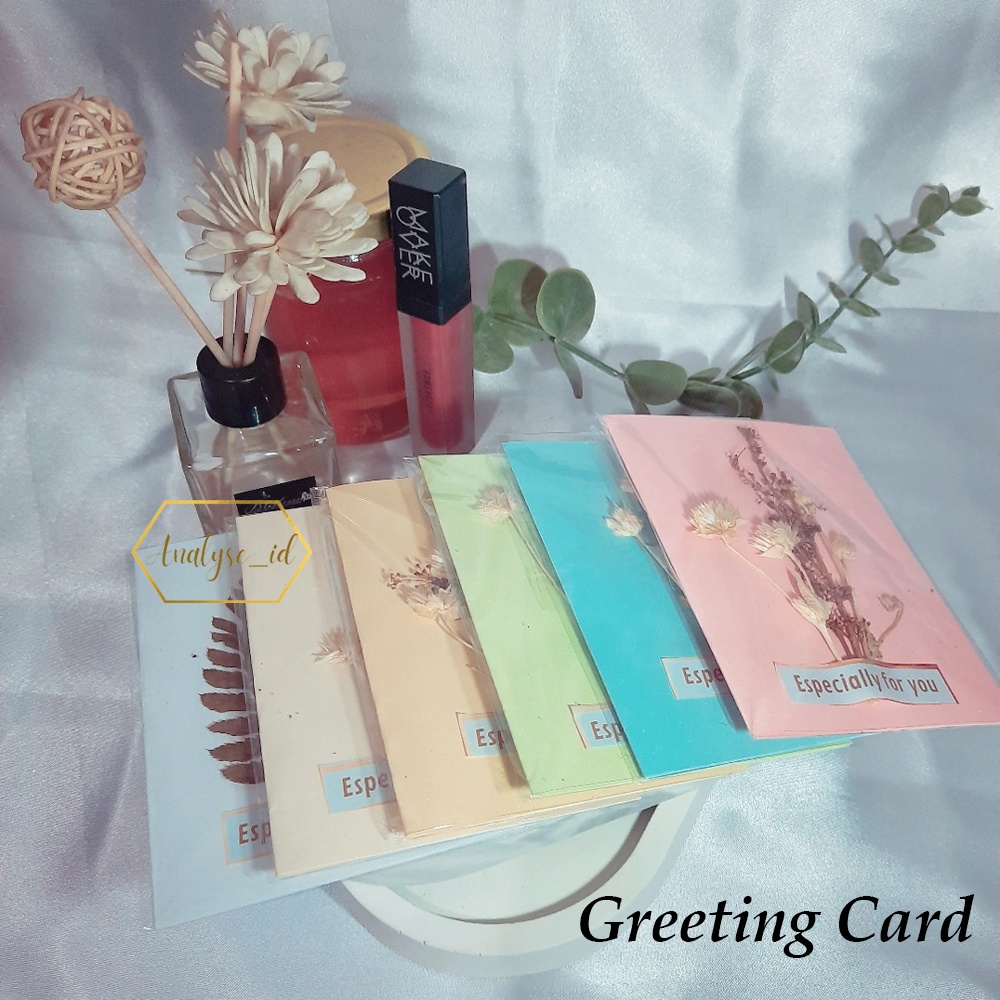 Jual Greeting Card / Flowers Wishing Card / Kartu Ucapan Tema Bunga ...